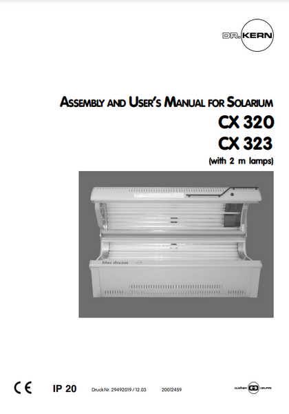DR. KERN CX323 Tanning Bed Manual – Pro Salon Store