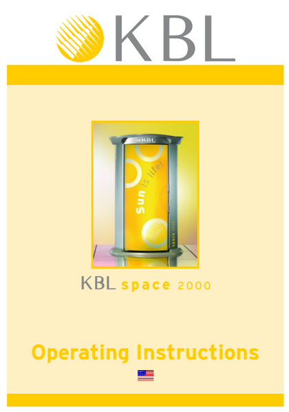 KBL Space 2000 Tanning Bed Manual – Pro Salon Store