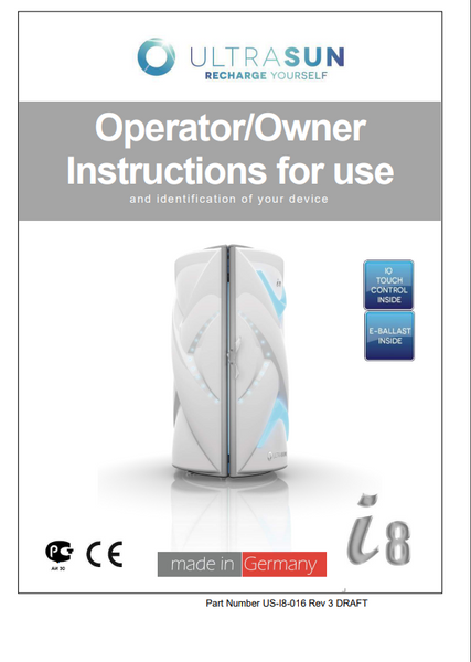 Ultrasun I8 TSU Edition Tanning Bed Manual – Pro Salon Store