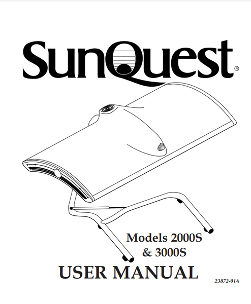Sunquest 2000S Tanning Canopy Manual – Pro Salon Store