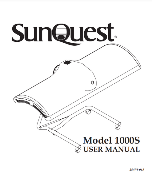 Sunquest 1000S Tanning Bed Manual – Pro Salon Store