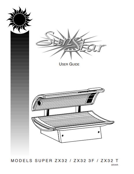 Sunstar Super ZX32 T Tanning Bed Manual – Pro Salon Store