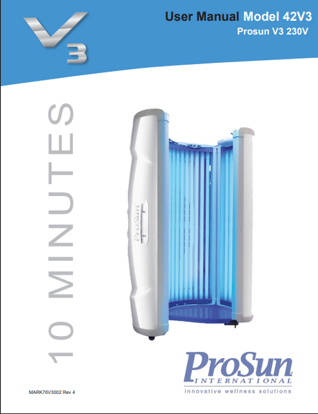 ProSun V3 Tanning Booth Manual – Pro Salon Store