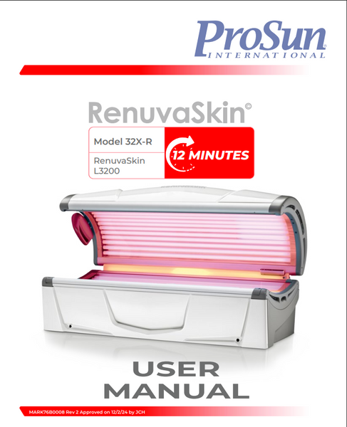 Prosun Renuvaskin L3200 15 Min Tanning Bed Manual – Pro Salon Store